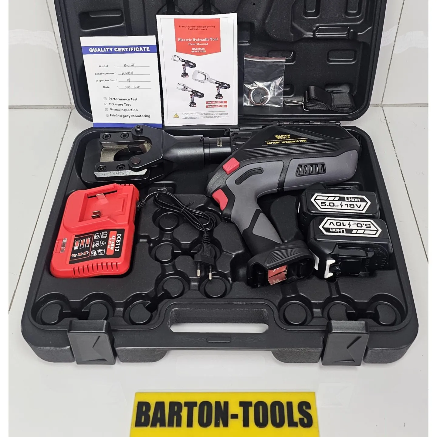 Battery Hydraulic Al/Cu Cable Cutter Ø45mm BM-45 BARTON | Battery ...
