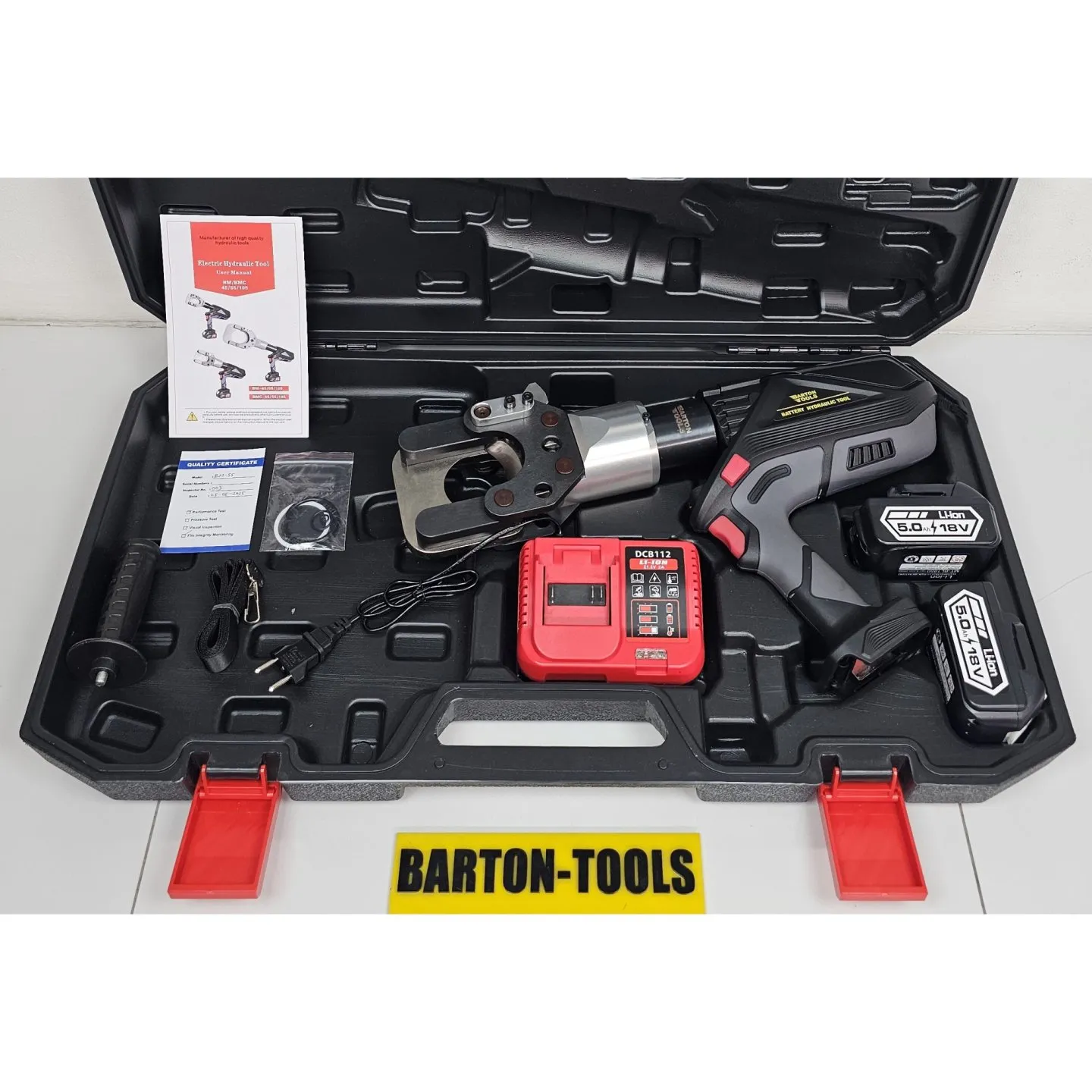 Battery Hydraulic Al/Cu Cable Cutter Ø55mm BM-55 BARTON | Battery ...