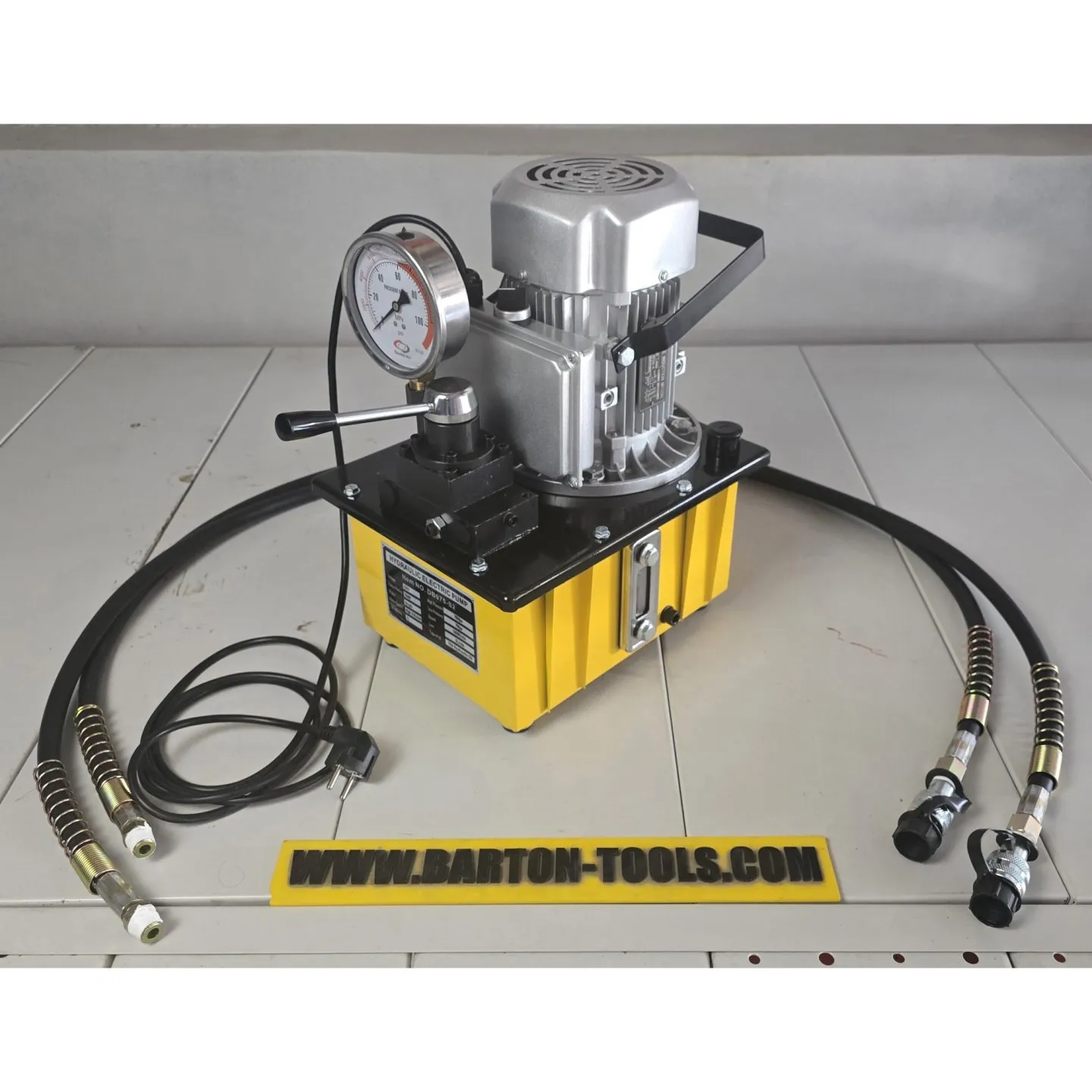 Electric Hydraulic Pump 8L 0.9L/min Valve Double Acting / Pompa Hidrolik Elektrik Listrik ...