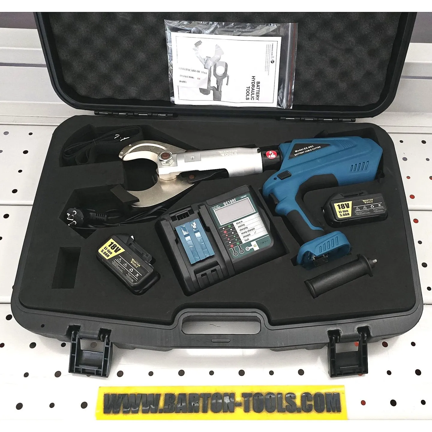 Battery Powered Hydraulic Al/Cu Cable Cutter Ø65mm EZ-65C BARTON ...