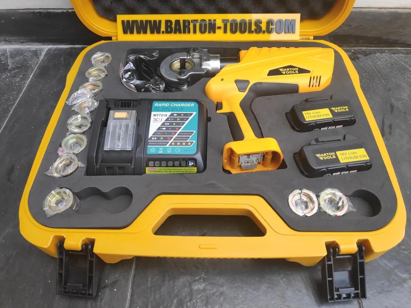 Battery Powered Hydraulic Crimping Tool / Crimper / Tang Crimp Press ...