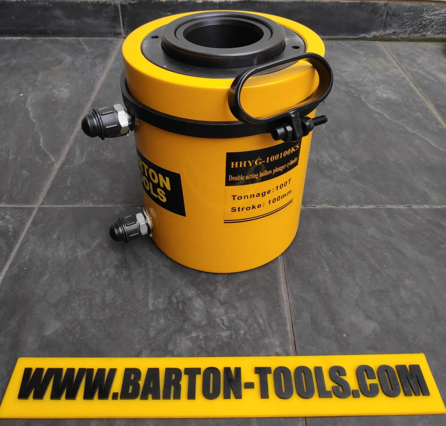 Double Acting Hollow Plunger Hydraulic Cylinder / Silinder Hidrolik 100 Ton 100mm Stroke - HHYG ...