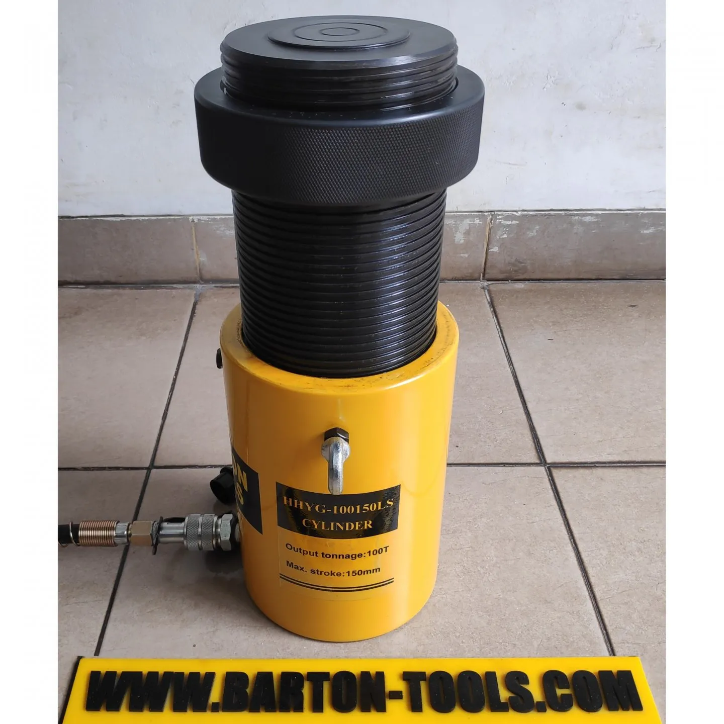 Single Acting Lock Nut Hydraulic Cylinder 100T x 150mm HHYG-100150LS BARTON | Single Acting Lock ...