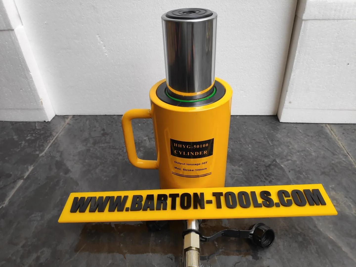 Single Acting Hydraulic Cylinder / Silinder Hidrolik 50 Ton 100mm Stroke - HHYG-50100 - BARTON ...