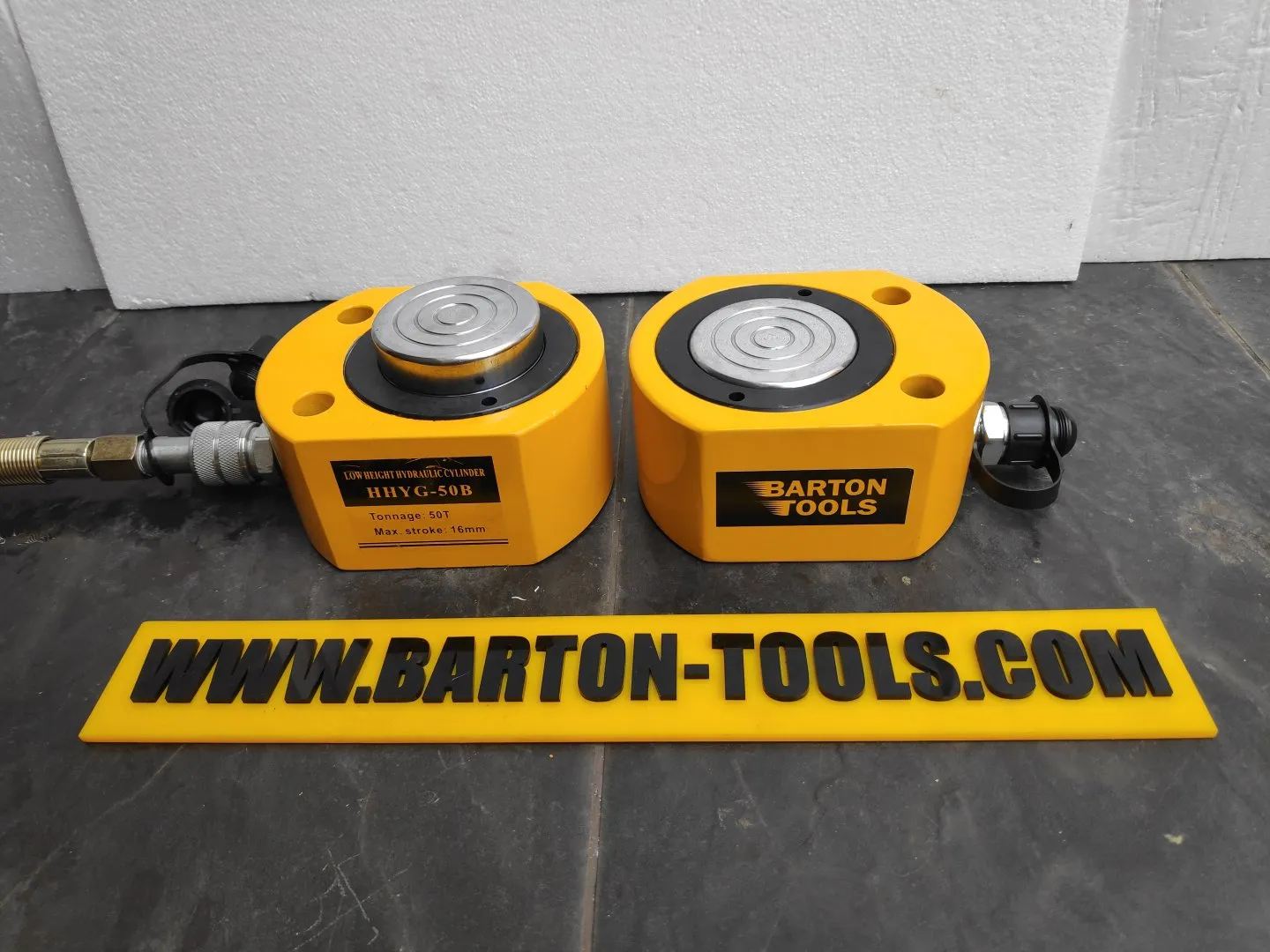 Single Acting Low-Height Hydraulic Cylinder / Silinder Hidrolik Pendek 50 Ton FPY-50 BARTON ...