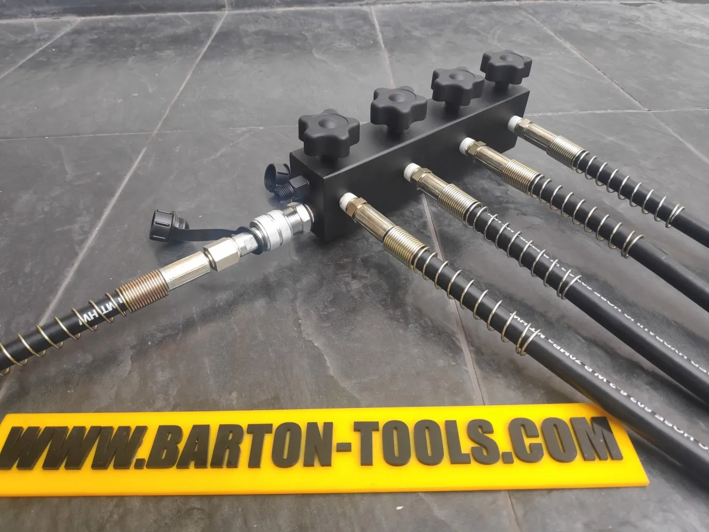 4 Port 3/8" Hydraulic Manifold 700Bar 70MPa 10000psi / Cabang 4 ...