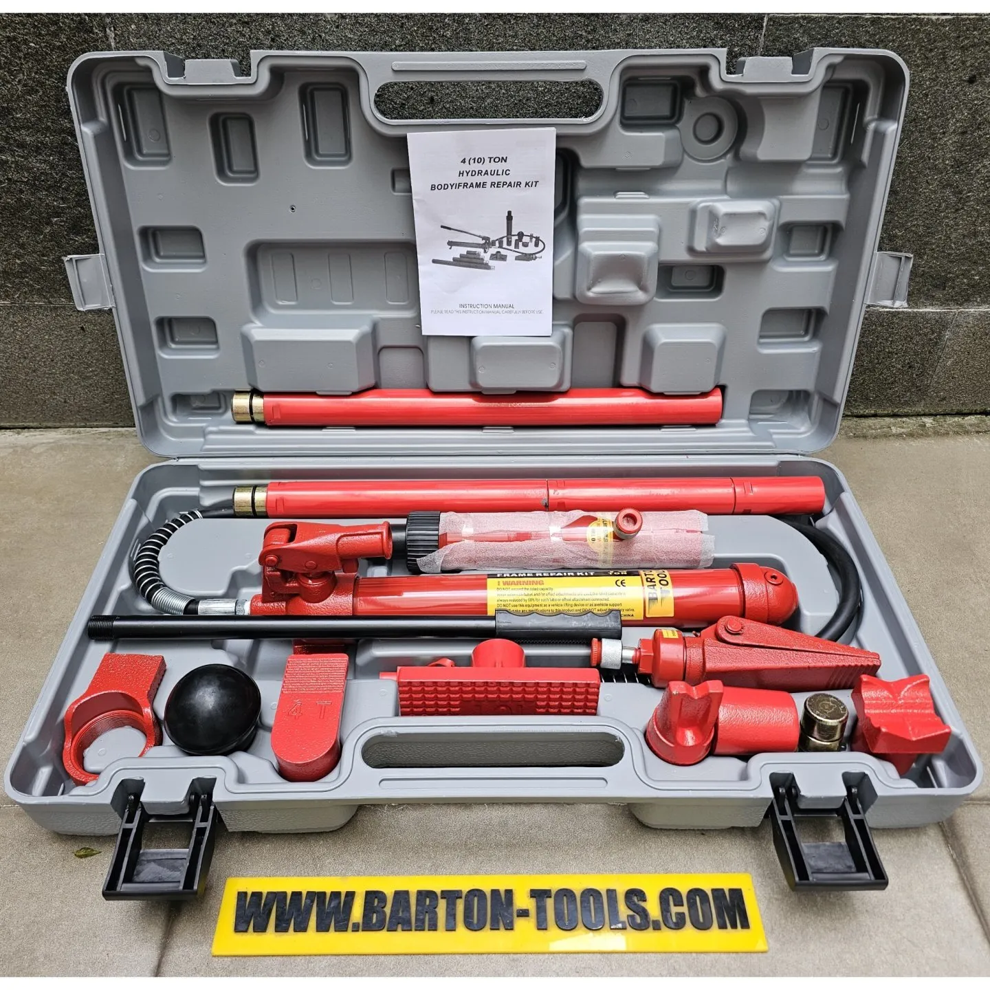 Auto Body Frame Repair Kit Hydraulic Porta Jack Set 10 Ton PPJ1001B ...