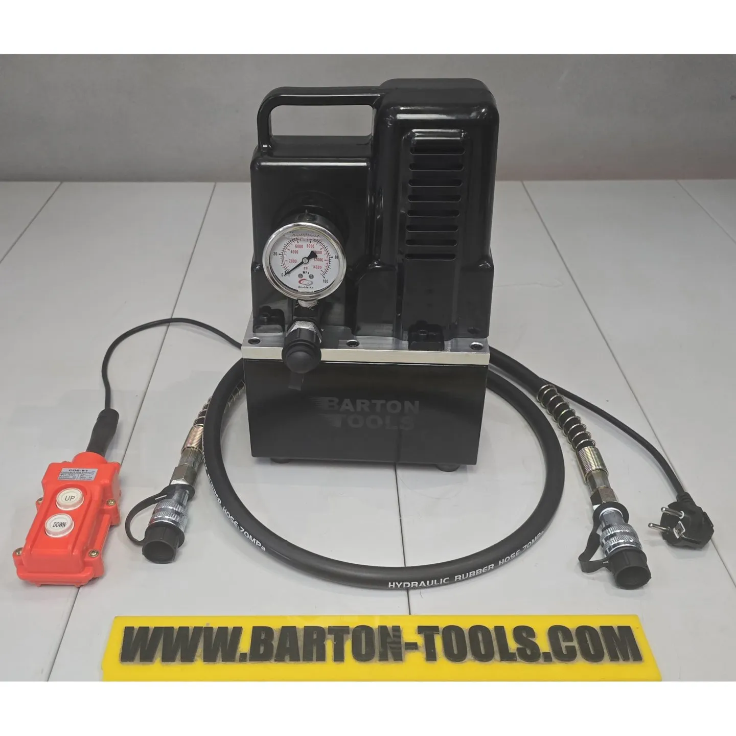 Portable Electric Hydraulic Pump 2L 600W Solenoid Single Acting QQ-700 BARTON | Electric ...