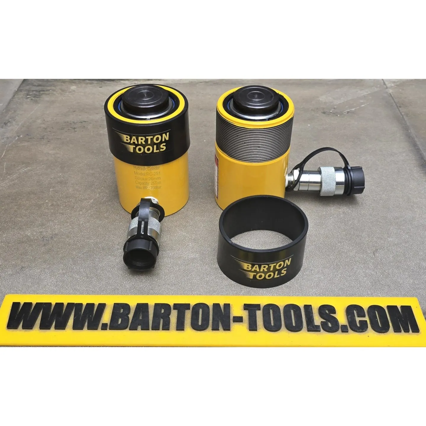 Single Acting Hydraulic Cylinder 25 Ton x 26mm Stroke RC-251 BARTON | Single Acting RC Hydraulic ...
