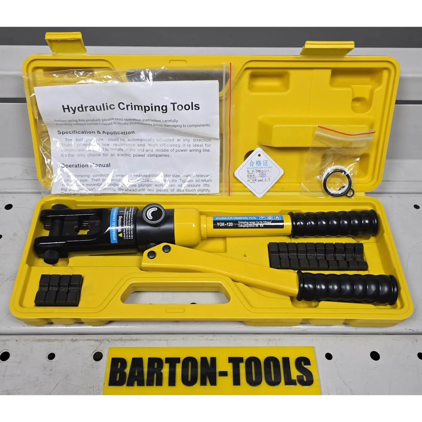 Hand Hydraulic Crimping Tool 10-120mm² with Steel Dies YQK-120 BARTON ...
