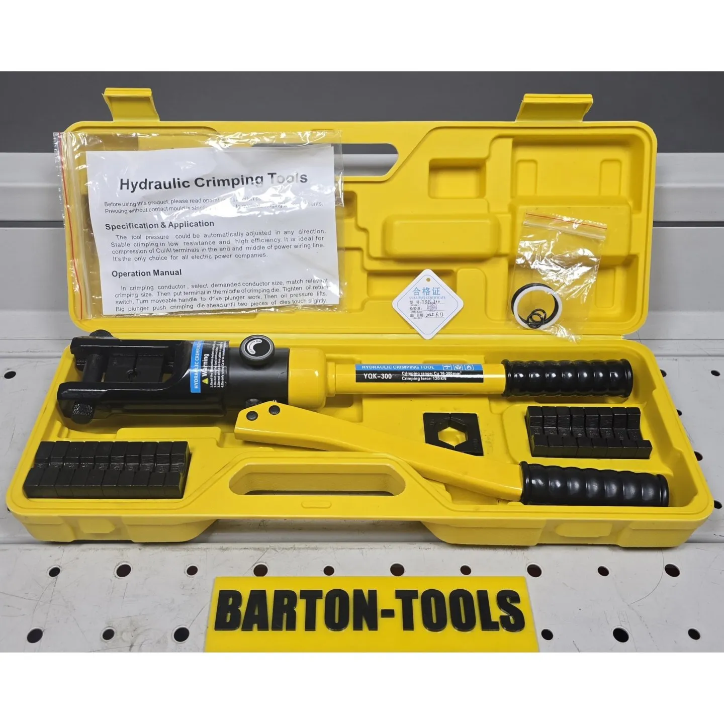 Hand Hydraulic Crimping Tool 16-300mm² with Steel Dies YQK-300 BARTON ...